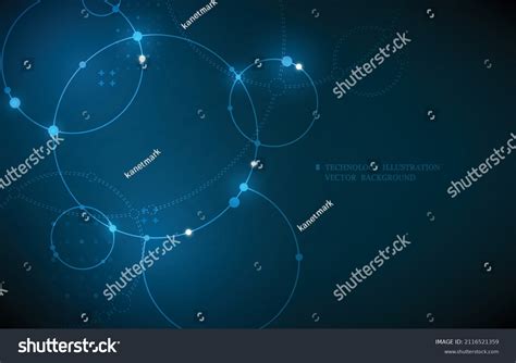 Abstract Circles Technology Connection Vector Cyber Stock Vector Royalty Free 2116521359