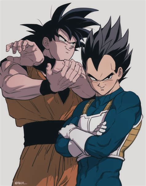 Son Goku And Vegeta Dragon Ball And 1 More Drawn By Fecaa Danbooru