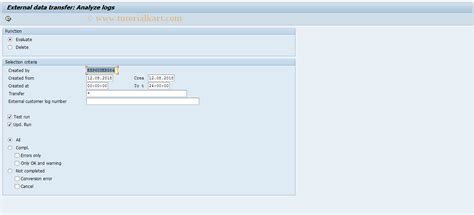 KCLP SAP Tcode Logs