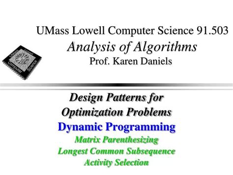 Ppt Umass Lowell Computer Science 91503 Analysis Of Algorithms Prof
