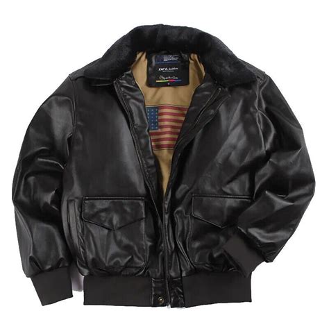 Winter Vintage Leather Jacket Men Streetwear Removable Fur Flight Motorcycle Ebay Jaqueta De