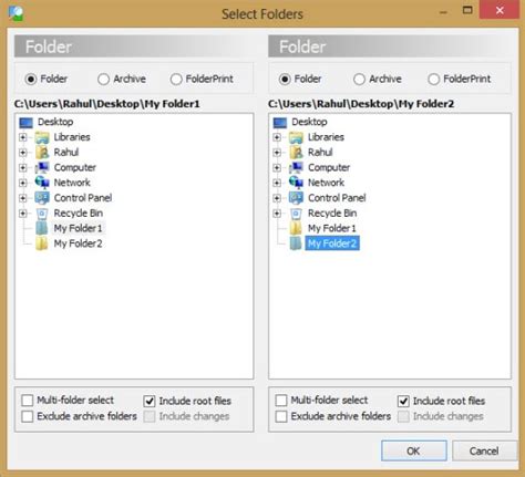 Compare Any Two Folders Easily With Compare Advance For Windows