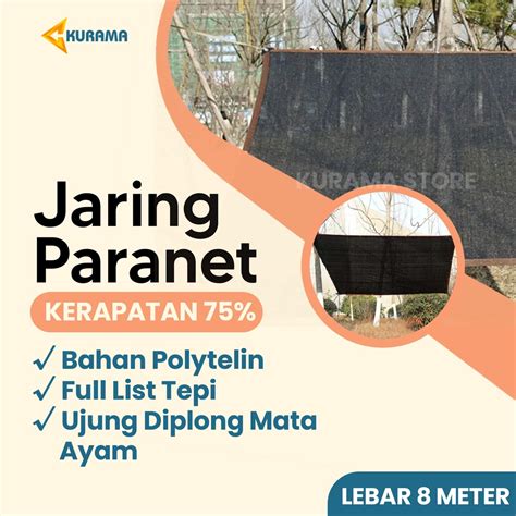Jual Paranet 75 Lebar 8 Meter Jaring Tanaman Anti Panas Matahari ...