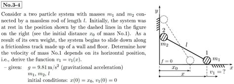Solved Consider A Two Particle System With Masses M1 And M2 Connected