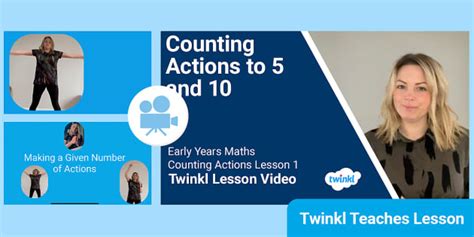 👉 Early Years Ages 3 5 Maths Counting Actions Video Lesson 1
