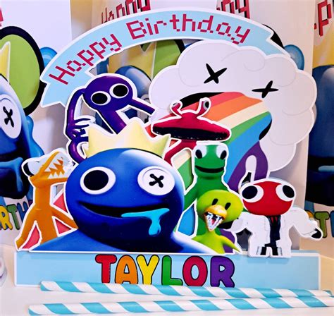 Rainbow Friends Birthday Rainbow Friends Party Rainbow Etsy België