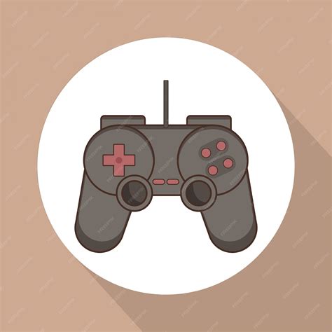 Premium Vector Gamepad Videogame Round Icon