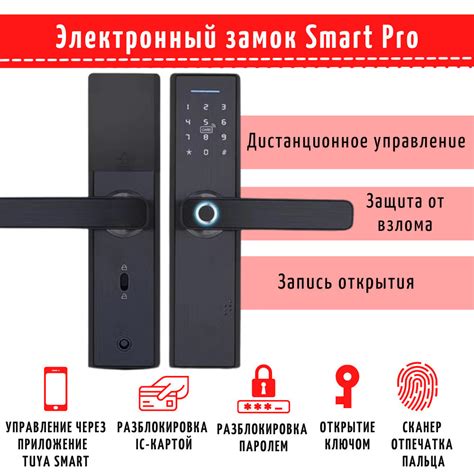 Умный замок электронный врезной SAFEBURG SMART PRO отпечаток, код, ключ ...