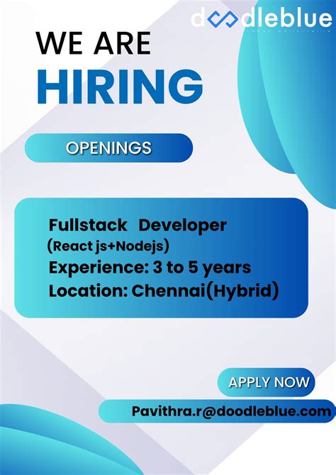 Hiring Fullstackdeveloper Interested Can Share Your Cv To Pavithrar