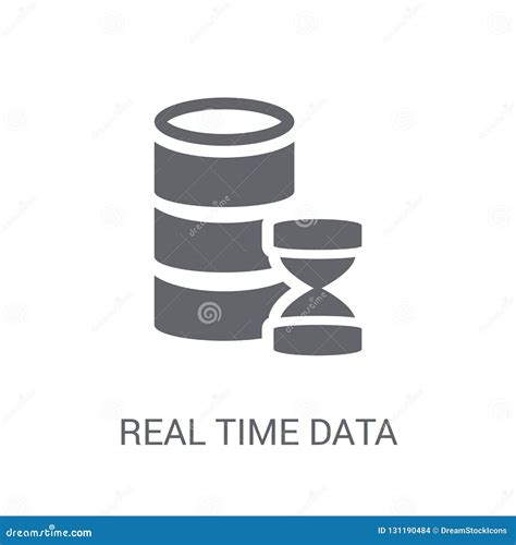 Real Time Data Icon Trendy Real Time Data Logo Concept On White Stock Vector Illustration Of