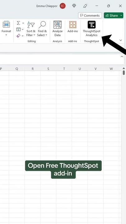 data analytics in excel thoughtspot plugin exceltricks exceltips