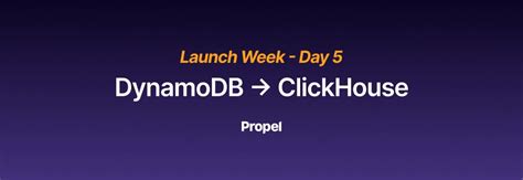 Were Ending The Mega Launch Week With A Bang 👉 Day 5 Launch Dynamodb → Propels Clickhouse