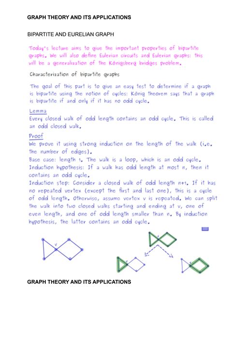 SOLUTION: Lesson 4 bipartite eulerian graph - Studypool