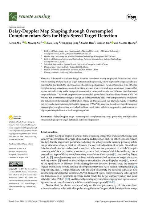 pdf delay doppler map shaping through oversampled complementary sets