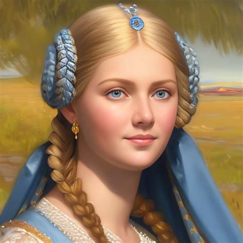 Портрет русской женщины русский стиль в стиле художника Виктора Васнецова в 2024 г Портрет