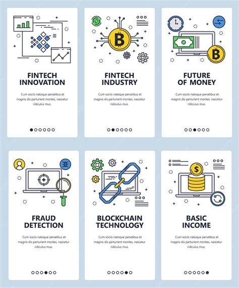 Premium Vector Vector Web Site Linear Art Onboarding Screens Template Cryptocurency And