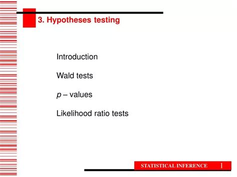 Ppt Introduction Wald Tests P Values Likelihood Ratio Tests Powerpoint Presentation Id5322014