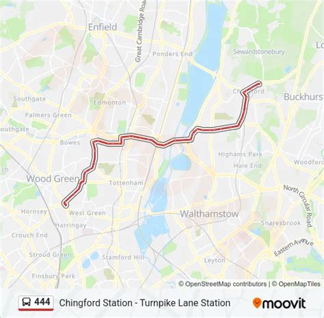 444 Route Schedules Stops And Maps Turnpike Lane Station Updated