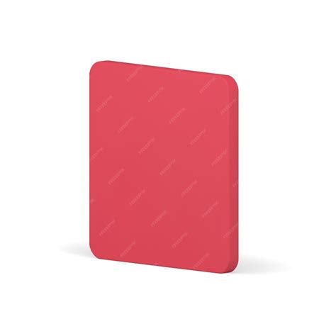 Premium Vector Red Glossy Slim Rectangle Block Vertical Wall