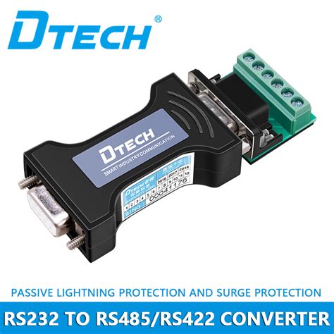 Dtech Rs232 To Rs485 Rs422 Serial Communication Data Converter Adapter Mini Size Shopee