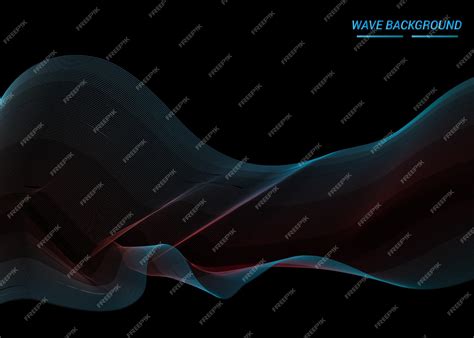 Premium Vector Abstract Wave Element For Designstylized Line Art Background Vector