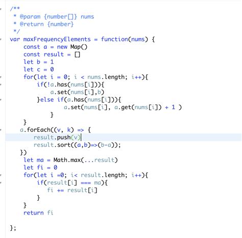 3005 Count Elements With Maximum Frequency Javascript
