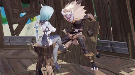 Eula Wanted To Have Fun With Hilichurl But He Got Free And Fucked Her Eula Genshin Impact