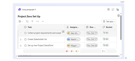 Looping In Productivity Task Tracking In Microsoft Loop