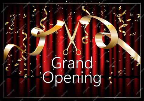 현실적인 그랜드 오프닝 화려한 빨간 벨벳 커튼 접힌 그림 무료 벡터