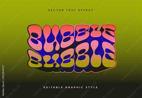 Warped 3d Text Effect Mockup Stock Template Adobe Stock