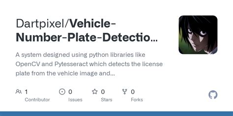 GitHub Dartpixel Vehicle Number Plate Detection And Recognition A System Designed Using