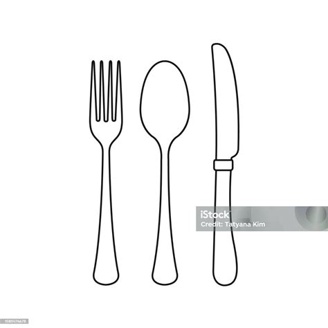 투명 한 바탕에 칼 붙 이입니다 포크 나이프와 숟가락 실루엣 벡터 그릇에 대한 스톡 벡터 아트 및 기타 이미지 그릇 디자인 배경 Istock