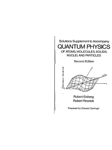 Eisberg R And Resnick R Quantum Physics Pdf