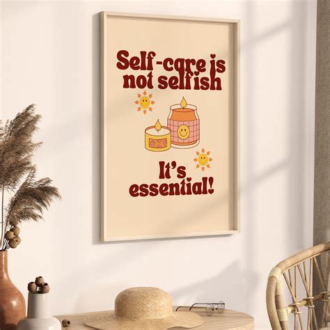 Self Care Art Motivational Wall Art Aesthetic Wall Art Inspirational