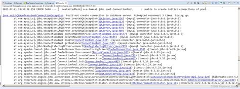 Could Not Create Connection To Database Server Attempted Reconnect 3