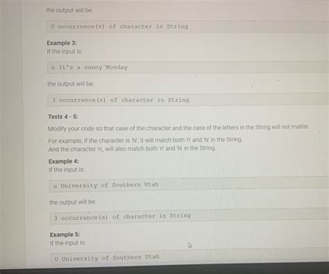Solved Tests 1 3 The Program Input Will Be A Character And Chegg Com
