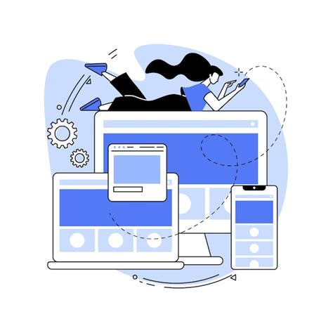 Premium Vector Responsive Web Design Abstract Concept Vector Illustration