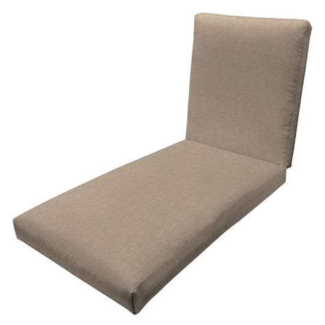 Allen Roth Sunbrella Cast Ash Patio Chaise Lounge Chair Cushion