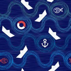 Seamless Pattern Of Marine Symbols Free Image Download