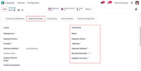 Odoo Contacts Odoo V Enterprise Edition Book