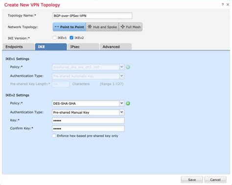 configure ftd bgp over ipsec vpn cisco