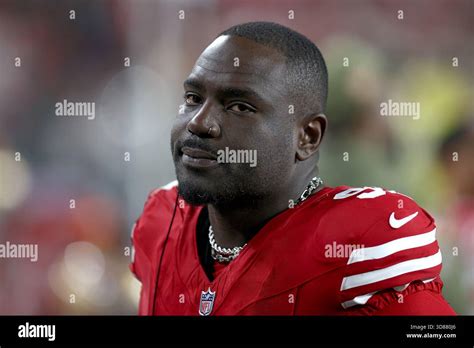 San Francisco 49ers Defensive Tackle Sam Okuayinonu 91 Stands On The