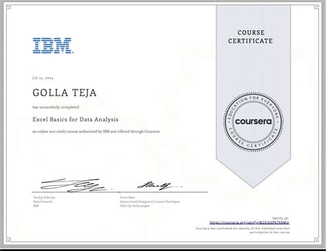 teja g on linkedin ibm dataanalysis excel continuouslearning