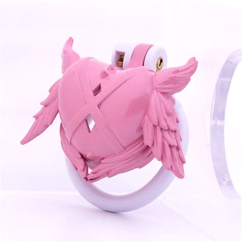 菊说天使之心贞操锁男cb锁贞洁3d树脂伪娘锁束缚锅盖bdsm主奴调教 阿里巴巴