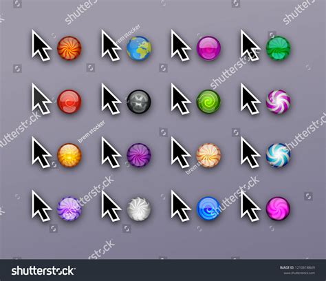 Busy Arrow Cursors Set Stock Vector Royalty Free 1210618849 Shutterstock