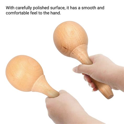 Beech Maraca Rumba Shaker Rattles Percussion Instr Grandado
