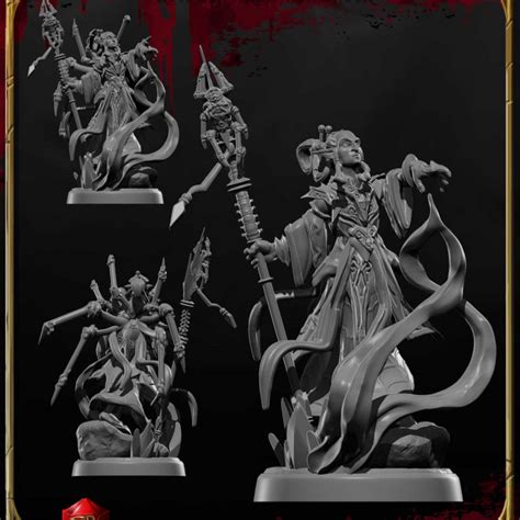 3d Printable Kalanaar Dryaalein Drow Arachnomancer By Epic Adventure
