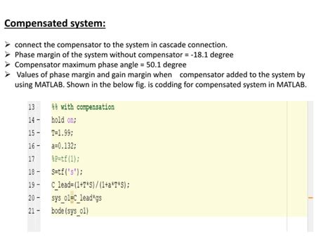 CONTROL SYSTEMS PPT ON A LEAD COMPENSATOR CHARACTERISTICS USING BODE DIAGRAM FOR MAXIMUM OF