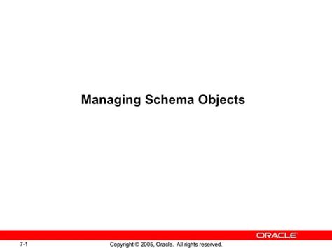 Manage Schema Objectppt