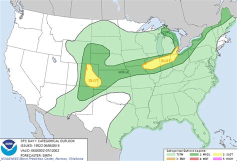 storm prediction center aug 6 2018 2000 utc day 1 convective outlook